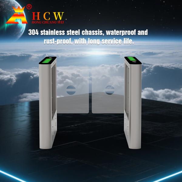 Quality HCW Stainless Steel Turnstiles Swing Barrier Gate Access Control Systems Facial for sale
