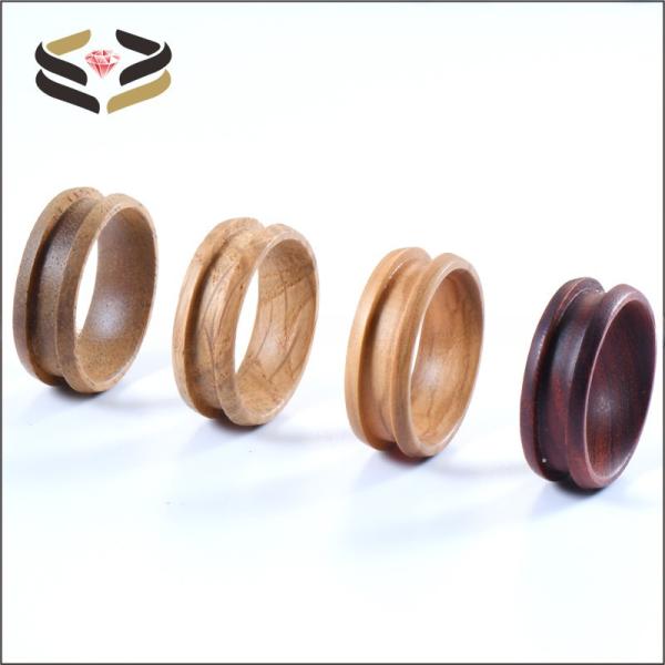 Quality Religious Type Solid Wood Rings 6mm 8mm For Inlay Blank for sale