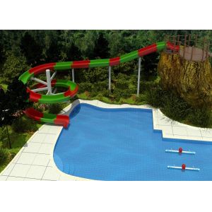 Quality 2 Person Outdoor Swimming Pool Slides For Family Resort / Adventure Park Water for sale