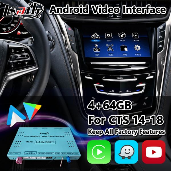 Quality Lsailt Android GPS Navigation Video Interface for 2013-2019 Cadillac CTS CUE for sale