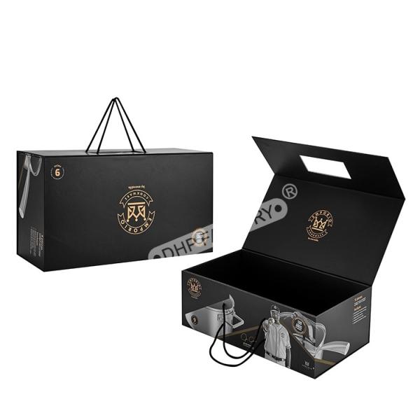 Quality Sturdy Foldable Magnetic Boxes Rigid Collapsible Cardboard Boxes With Handle for sale