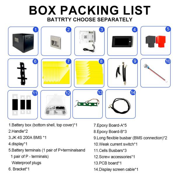 Quality 12V EVE 304ah LiFePO4 4S 12.8V DIY Battery Kits JK 200A BMS LCD For Caravan for sale
