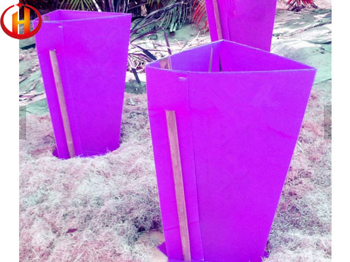 Quality Triangular Purple Corrugated Plastic Tree Guards 300 Gsm 600 Gsm for sale