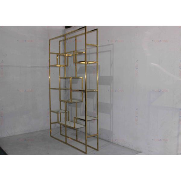 Quality Stainless Steel Golden Modern Wine Rack Cabinet Light Classic Luxury for sale