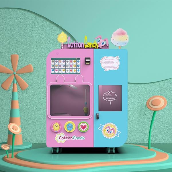 Quality High Capacity Magic Cotton Candy Machine 175cm High Coin Bill Credit Card Payment for sale