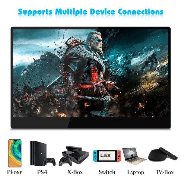 Quality LCD Gaming 15.6 Inch 4K Portable Monitor Touchscreen for PS4 Mac Smartphone for sale