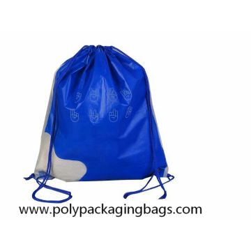 Quality 10kgs Strength Two Layer CPE LDPE Plastic Drawstring Backpack for sale