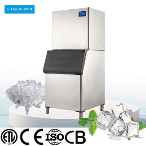 Quality 200kg Ice Storage Low Noise Commercial Air-Cooling Cube Ice Machine with 0.96KW for sale