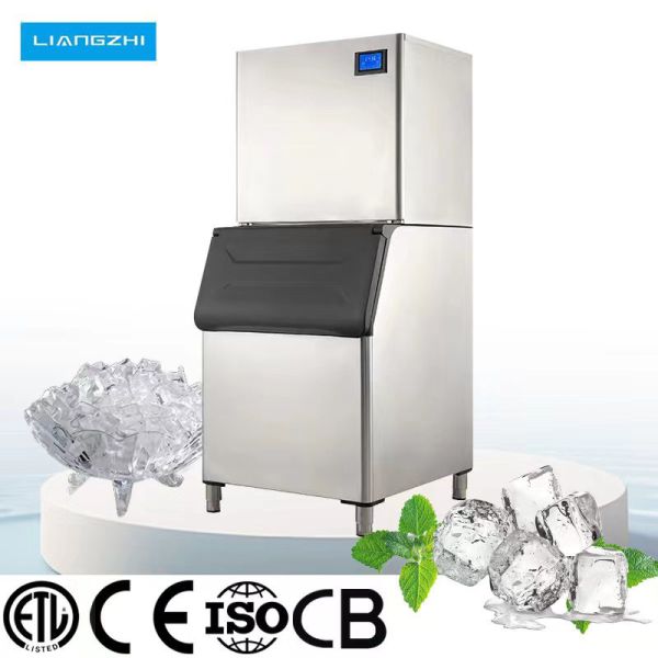 Quality 200kg Ice Storage Low Noise Commercial Air-Cooling Cube Ice Machine with 0.96KW Power for sale