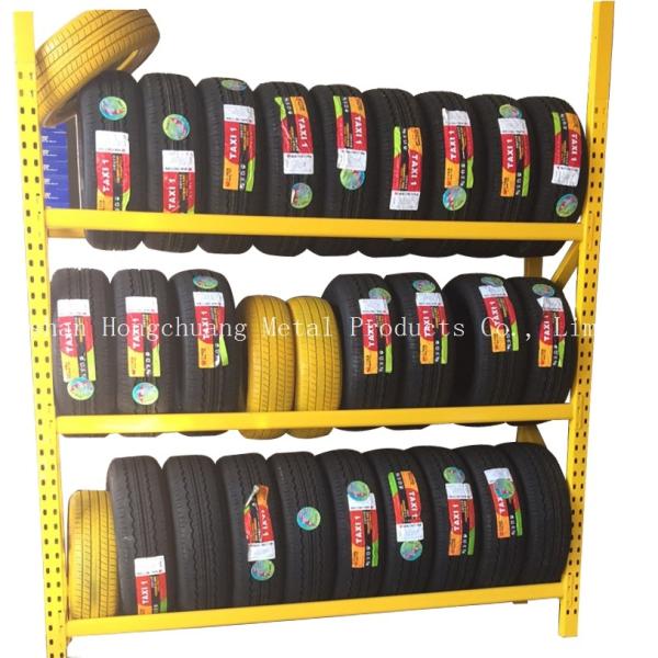 Quality Custom Steel Storage Car Tire Display Rack,warehouse storage display rack with three shelves for sale