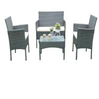 Quality Garden Wicker Table And Chairs Plastic Wicker Sofa Set Rattan Patio Leisure for sale