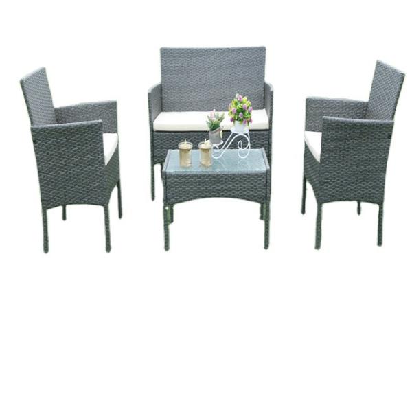 Quality Garden Wicker Table And Chairs Plastic Wicker Sofa Set Rattan Patio Leisure for sale