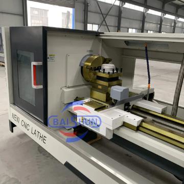 Quality Hard Guideway Spindle Bore 52mm Horizontal Flat Bed Cnc Lathe Machine for sale