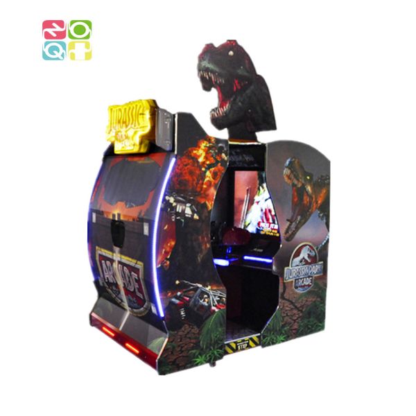 Quality Coin Op Simulating Jurassic Park Arcade Machine For 2 Players for sale