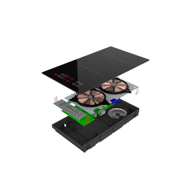 Quality Bridge Zone Double Induction Hob 5500W Touch Control Hidden for sale