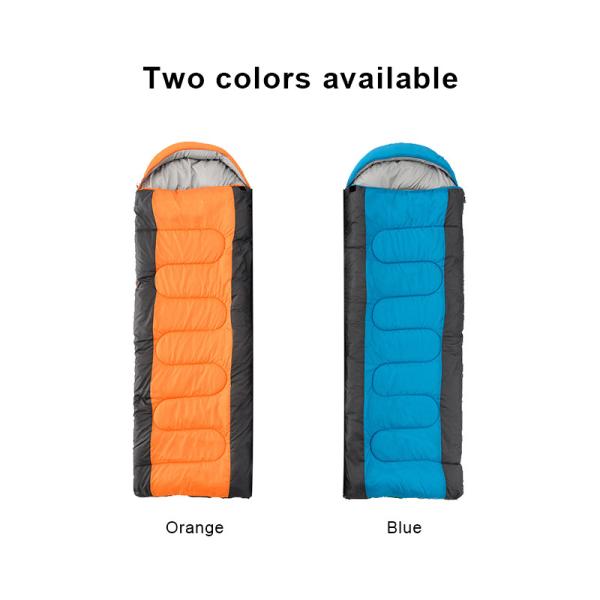 Quality 1 Person Camping Sleeping Bags Orange Rectangular Backpacking Sleeping Bag for sale
