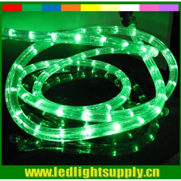 Quality 1/2'' 2 wire round christmas decoration led rope lighting green for sale