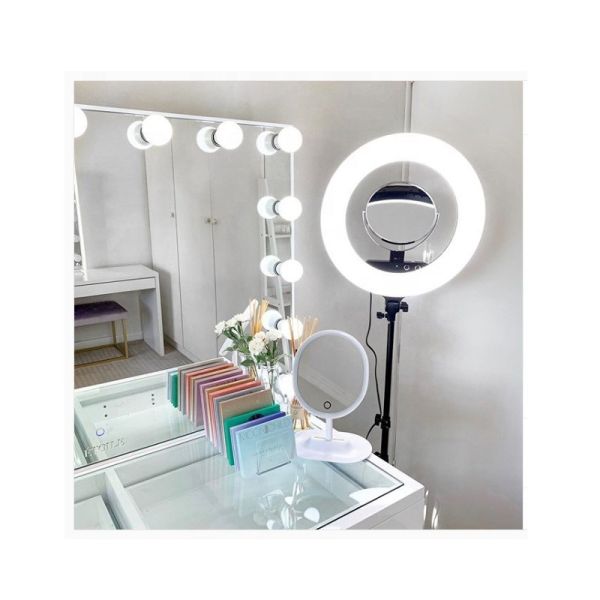Quality RoHS LED Hollywood Mirror Dressing Table Desk Adjustable for sale