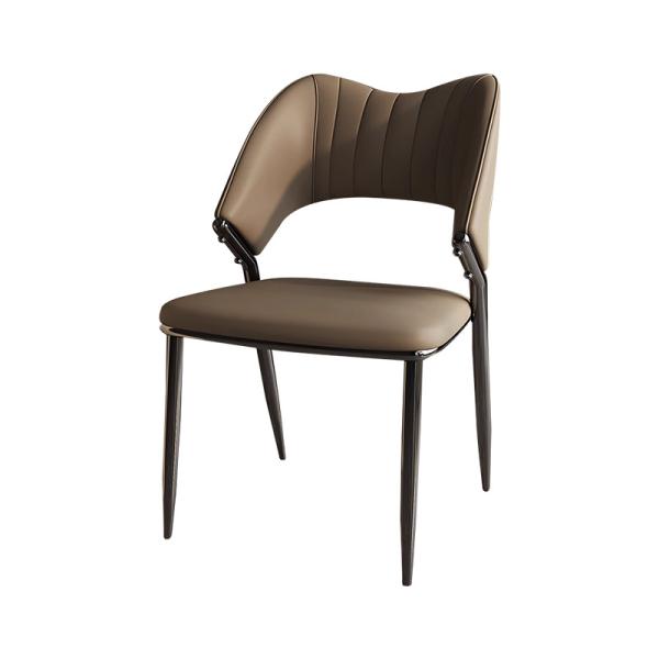 Quality Leather Upholstery High Back Dining Chairs Banquet Metal Restaurant Chairs for sale