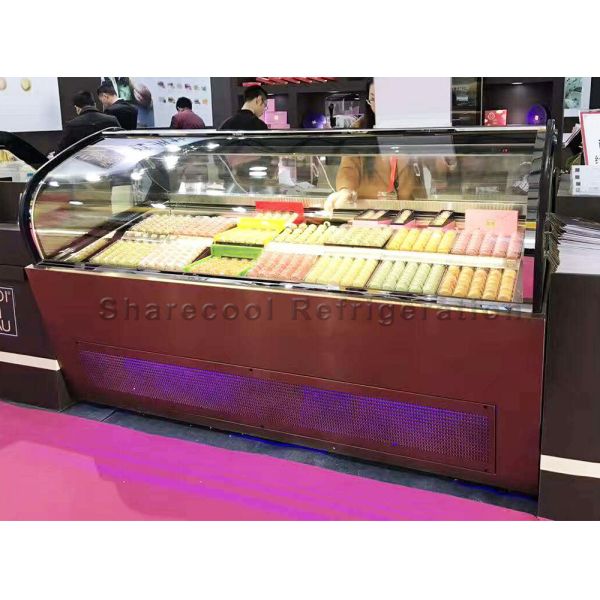 Quality Air Cooling 220V 50Hz Ice Cream Display Freezer Gelato Showcase Freezer for sale