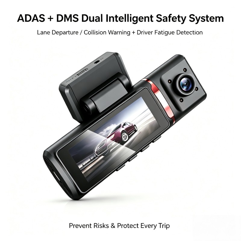 Quality 3-Channel 4G AI Dash Camera | 4K Front + 1080p Cabin & Rear | GPS ADAS DMS 24/7 for sale
