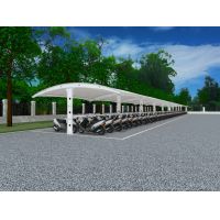 Quality PVDF Tensile Membrane Fabric Outdoor School Carport Shade Canopy For Parking Lot for sale