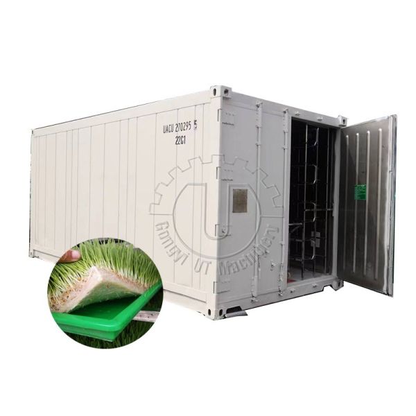 Quality Indoor Forage Grass Fodder Growing Cabinet Automatic Alfalfa Hydroponic Sprouting System for sale