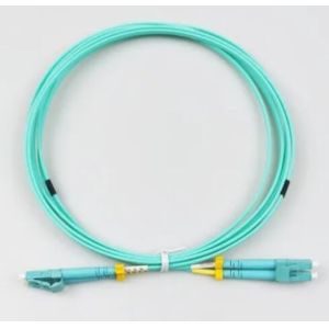 Quality 2.0mm Multimode Fiber Patch Cord , LC LC Om3 Patch Cord Aqua for sale