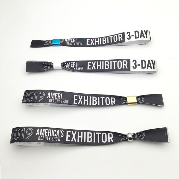 Quality Custom Logo Fabric Festival Wristband for Events Waterproof and Secure Lock for sale