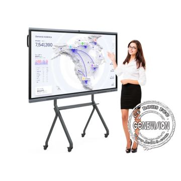 Quality 4K AG Glass 55" to 110" Dual Screen Interactive Flat Panel with Camera for sale