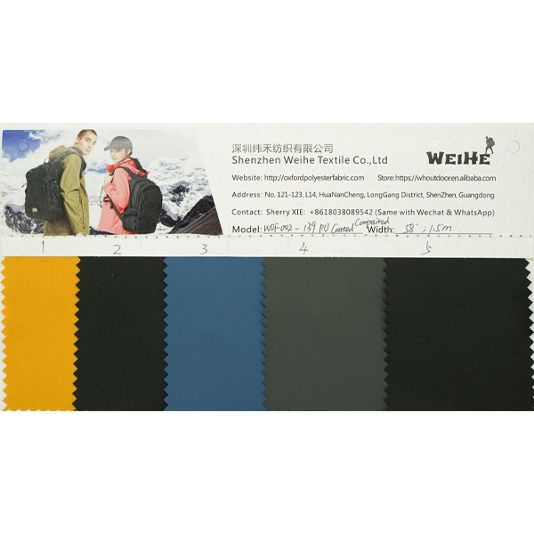 Quality 100% Polyester Waterproof Durable Coating Fabric For Backpack And Luggage for sale