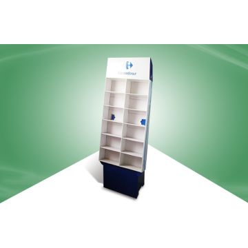 Quality Customized Retail Pop Cardboard Display Shelf / Paper Floor Display For Food for sale