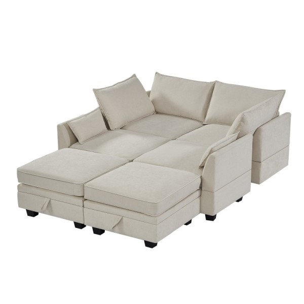 Quality Multifunctional Contemporary Modular Sofa Bed Extendable Breathable for sale