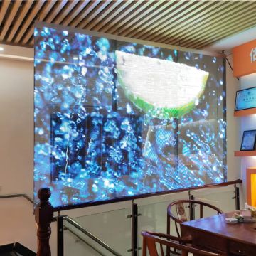 Quality GS7.8 15.6R55T Grille Transparent LED Display Screen Wan 266*250 for sale