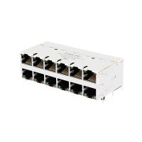 Quality JT5-2670NL THT RJ45 Magnetic Jacks 10G Base-T 2x6 Port With Leds for sale