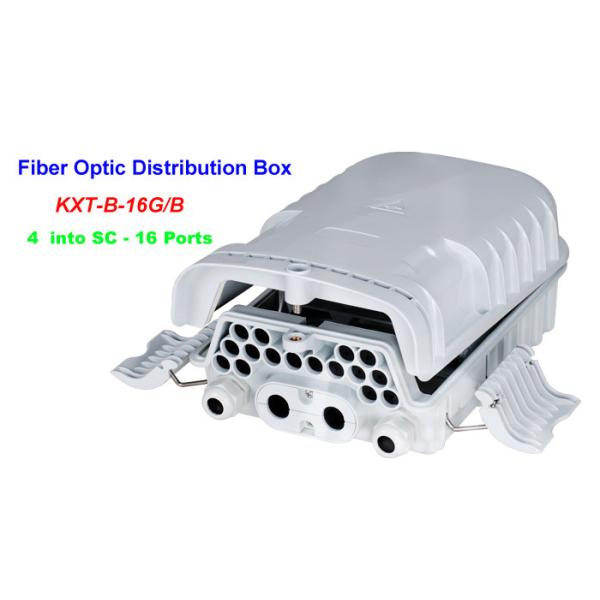 Quality 16 ~ 96 Cores FTTH Fiber Optic Distribution Box 4 into SC 16 Ports Wall mounting Holding pole for sale