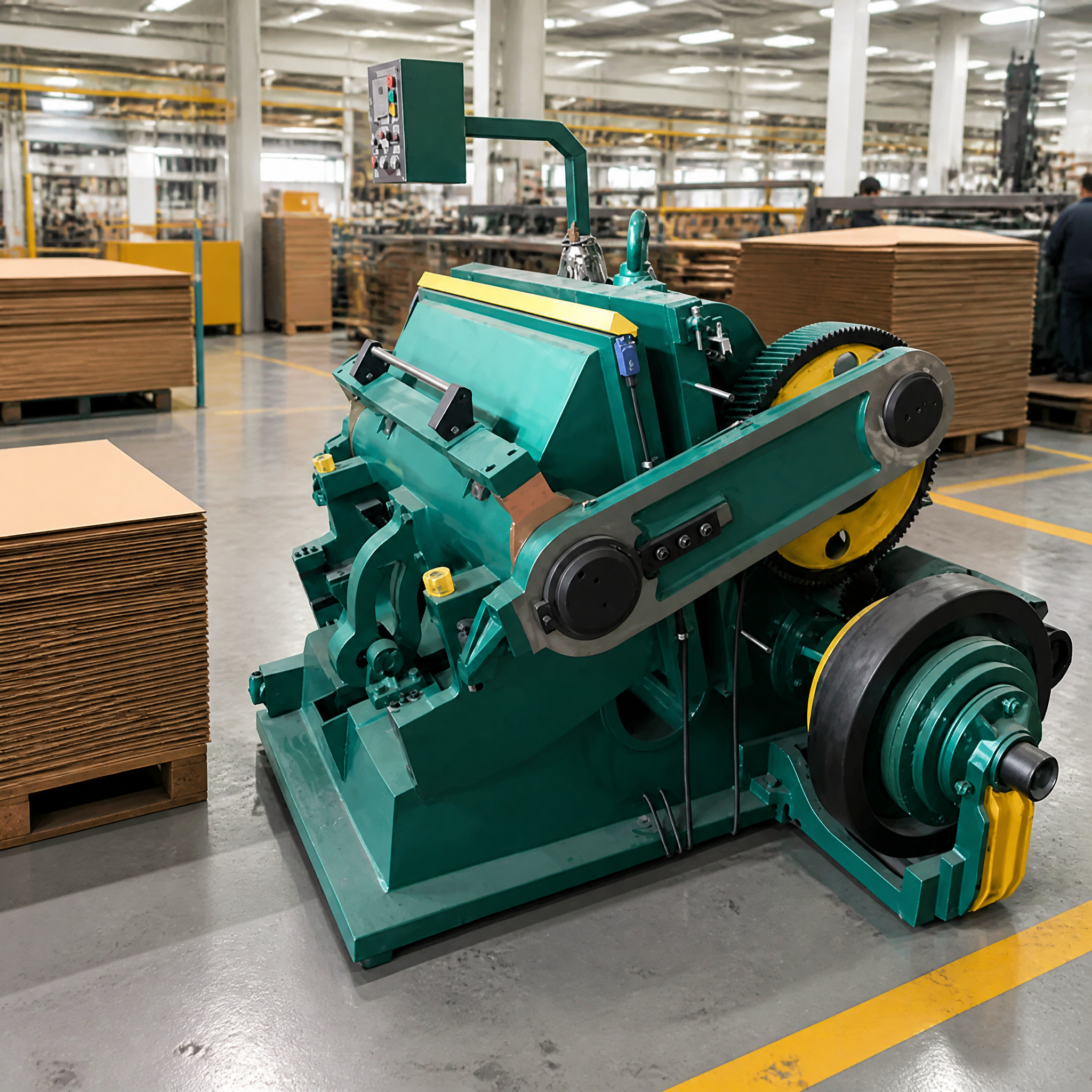 Quality Green Cardboard Box Die Cutting Machine Small Box Making ML 1100 380V / 220V for sale
