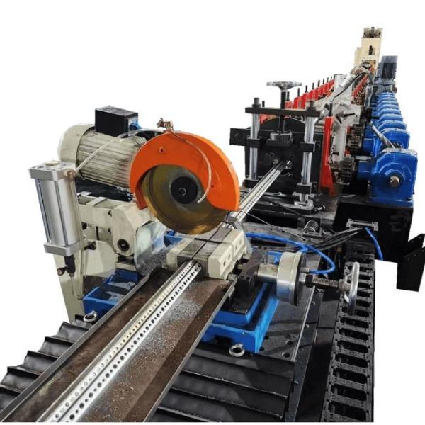 Quality Gearbox Driven Steel Storage Rack Roll Forming Machine With Advanced Punching Capability for sale