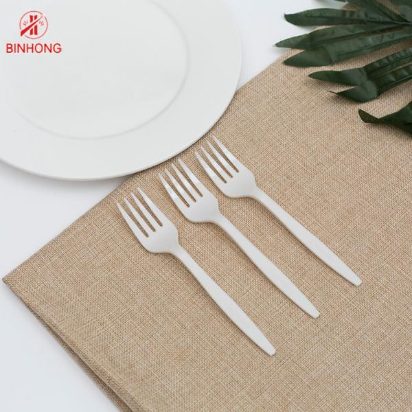 Quality Environmentally Degradable 16cm Disposable Wooden Fork for sale