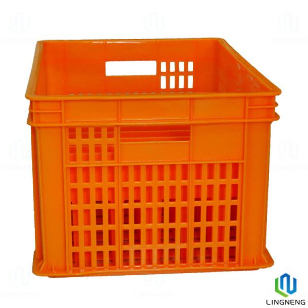 Quality Large Basket Rectangular Thick Plastic Vegetable Fruits Storage Turnover Milk for sale