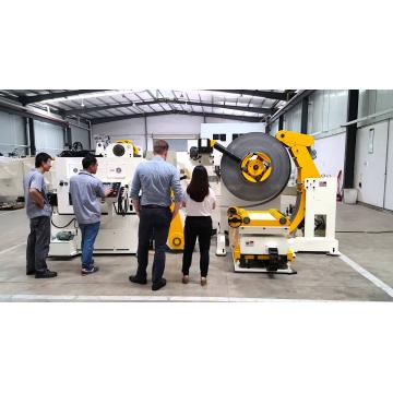 Electric Parts Coil Feeding Line Uncoiling / Straightening / Feeding High