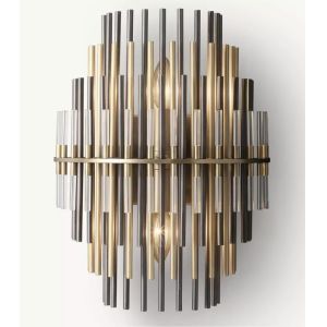 Quality Restoration Hardware Emile Sconce Black And Golden Rod Mixed for sale