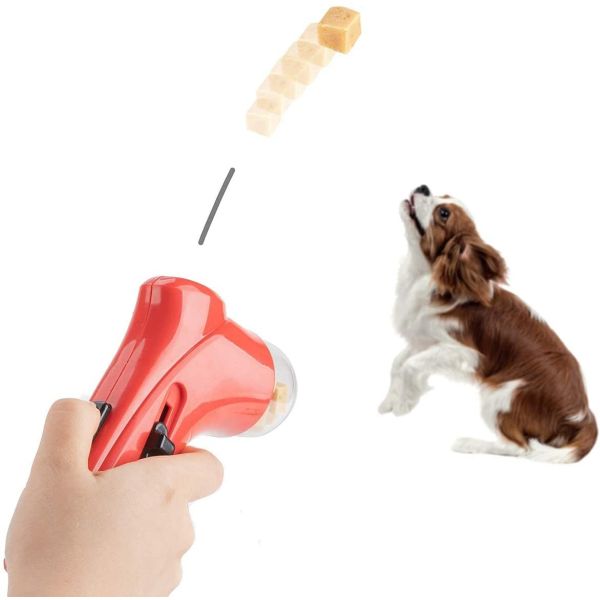Quality Creative Mini Dog Snack Launcher Interactive Pet Food Catapult Jump Training Tools for sale