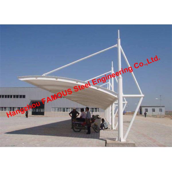 Quality Europe Standard Certified Curved Tensile Membrane Structural Car Parking Tention for sale