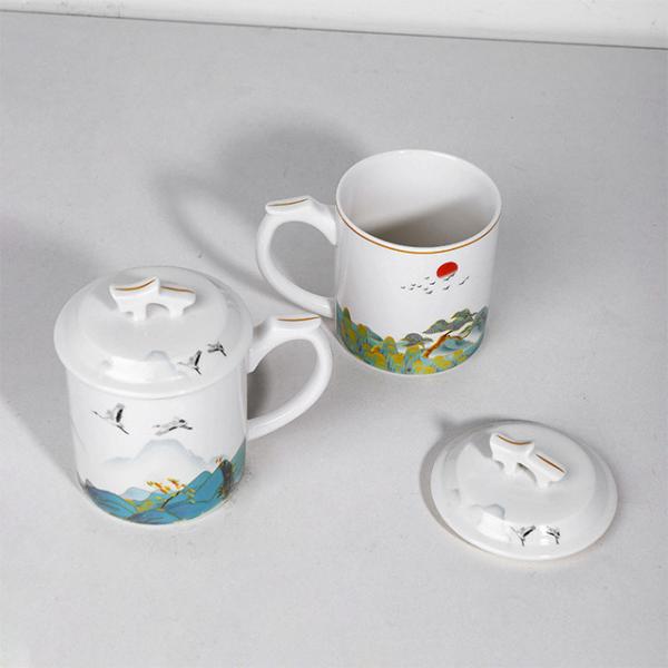 Quality Procelain Mug Customization 400ml Ceramic Cup Gift Coffee Bottle Non-slip Handle for sale