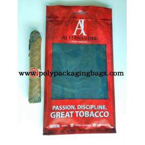 Quality Transparent Window 3 Side Seal 0.08mm Cigar Humidor Bags for sale