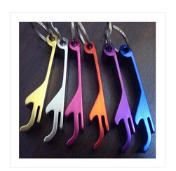 Quality laser engraved lightweight aluminum keychain bottle opener for wedding for sale