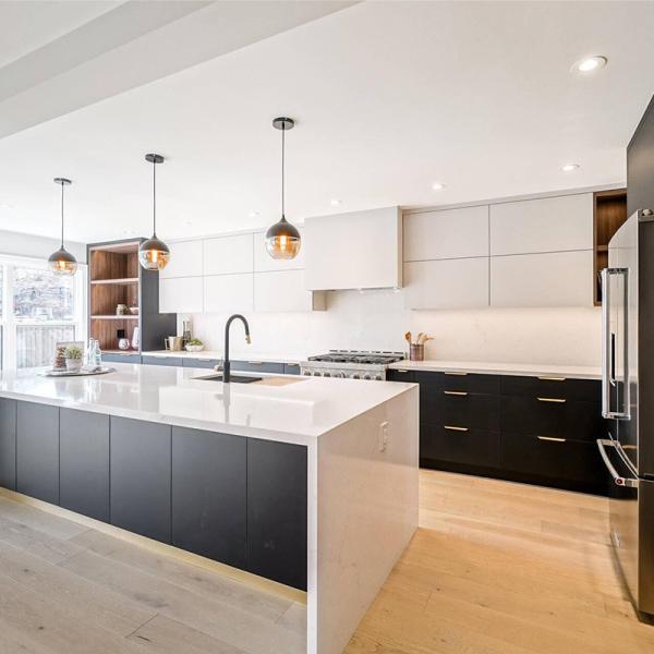 Quality Blum Hardware Customized Size Matte Style Waterproof Kitchen Cabinet Set for for sale