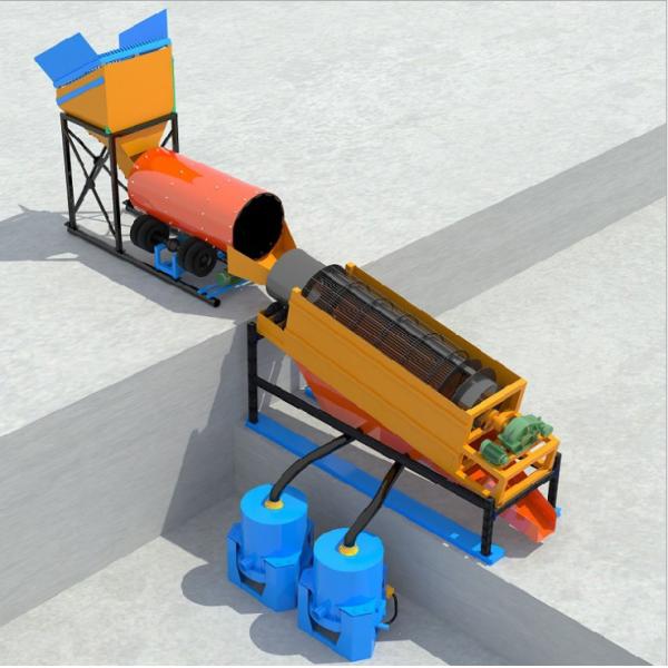 Quality Portable Placer Gold Trommel Screen Washing Plant for sale