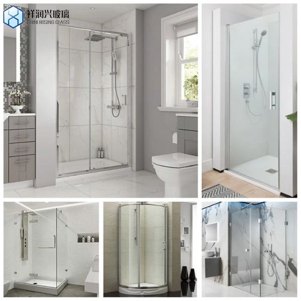 Quality Frameless Design Customized Request Tempered Glass Sliding Shower Door for for sale